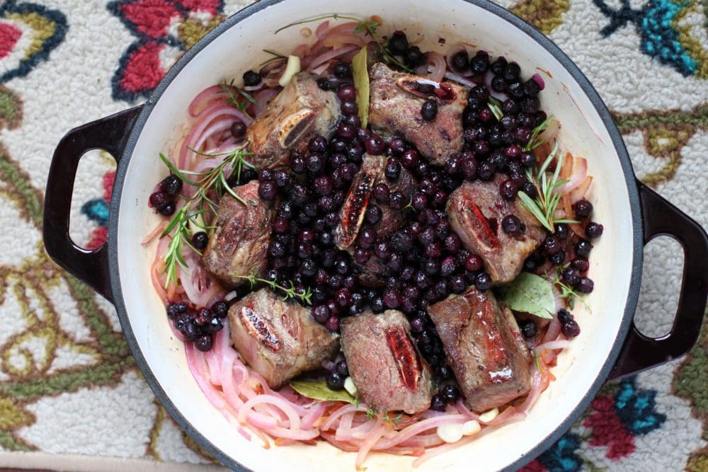 Blueberry Balsamic Braised Beef Short Ribs - Dish 'n' the Kitchen