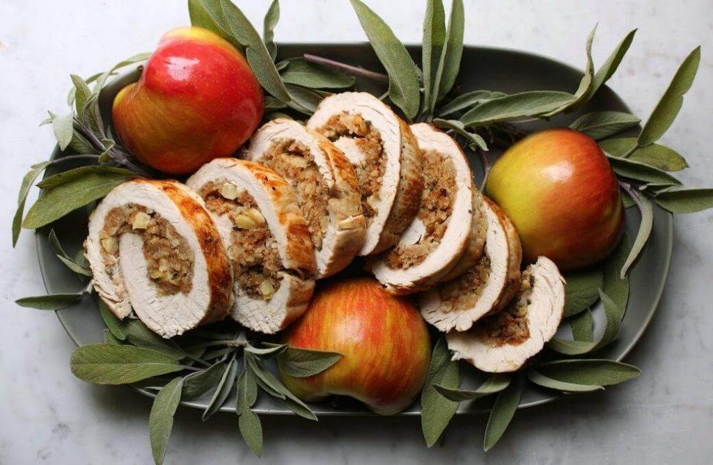 Apple Herb Stuffed Turkey Breast Recipe - Dish 'n' the Kitchen