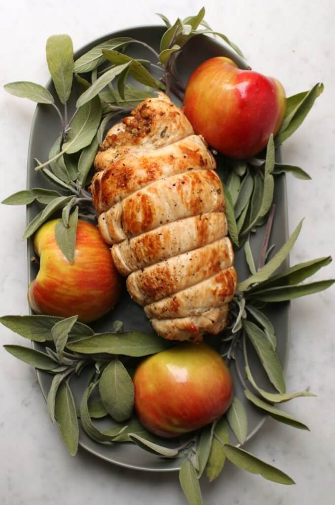 Apple Herb Stuffed Turkey Breast Recipe - Dish 'n' the Kitchen
