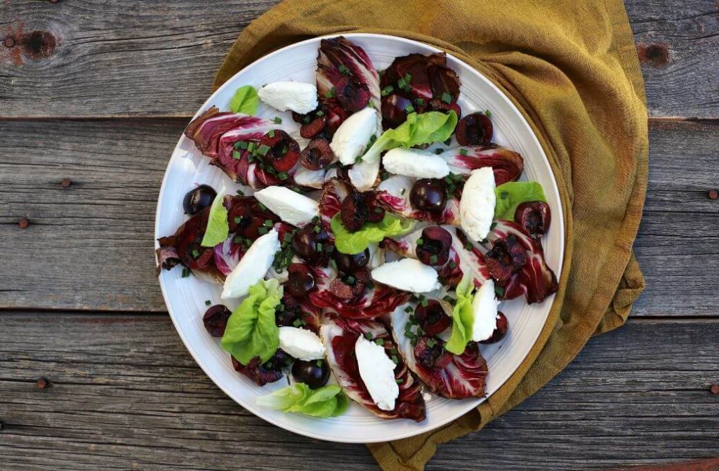 Smoked Cherry Grilled Radicchio Salad - Dish 'n' the Kitchen