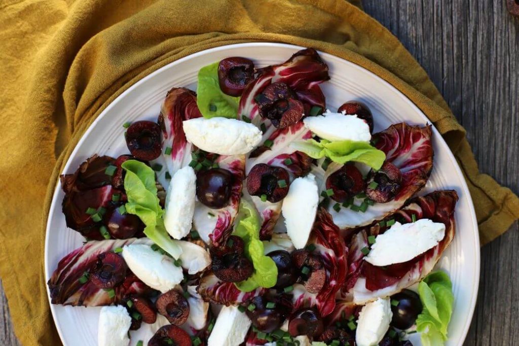 Smoked Cherry Grilled Radicchio Salad - Dish 'n' the Kitchen
