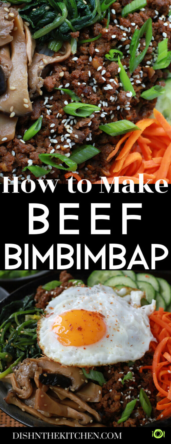 Beef Bibimbap (Korean Rice Bowl) - Dish 'n' the Kitchen