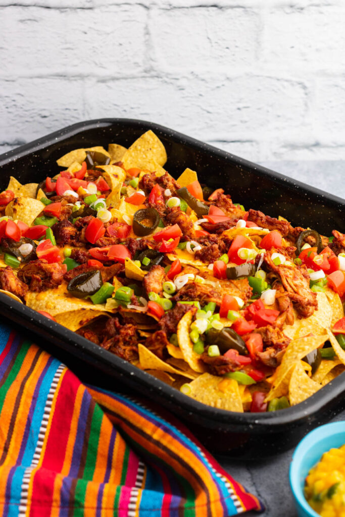Super Tasty BBQ Chicken Nachos - Dish 'n' the Kitchen