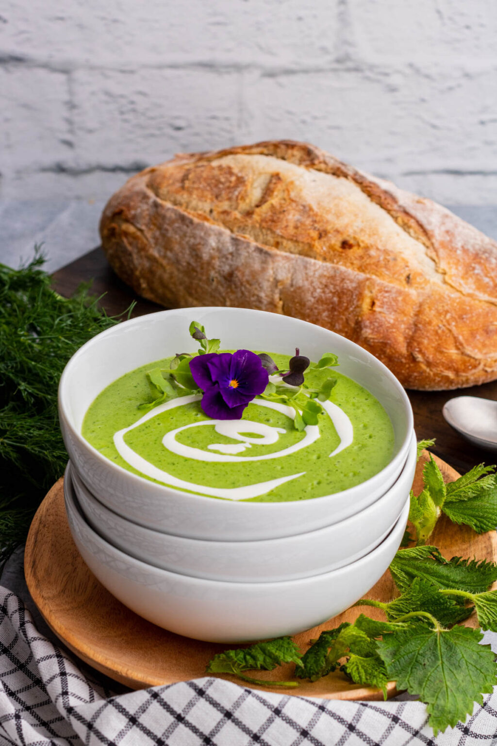 Nettle Soup with Potato and Leek - Dish 'n' the Kitchen