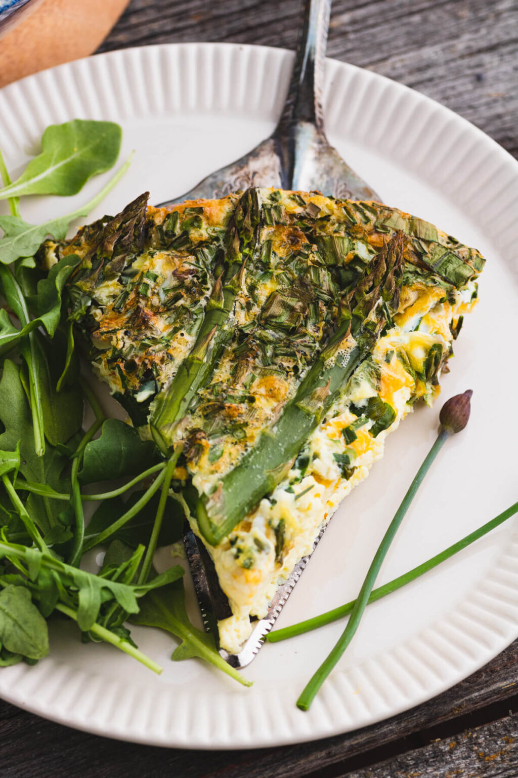 Asparagus Quiche with Ramps - Dish 'n' the Kitchen