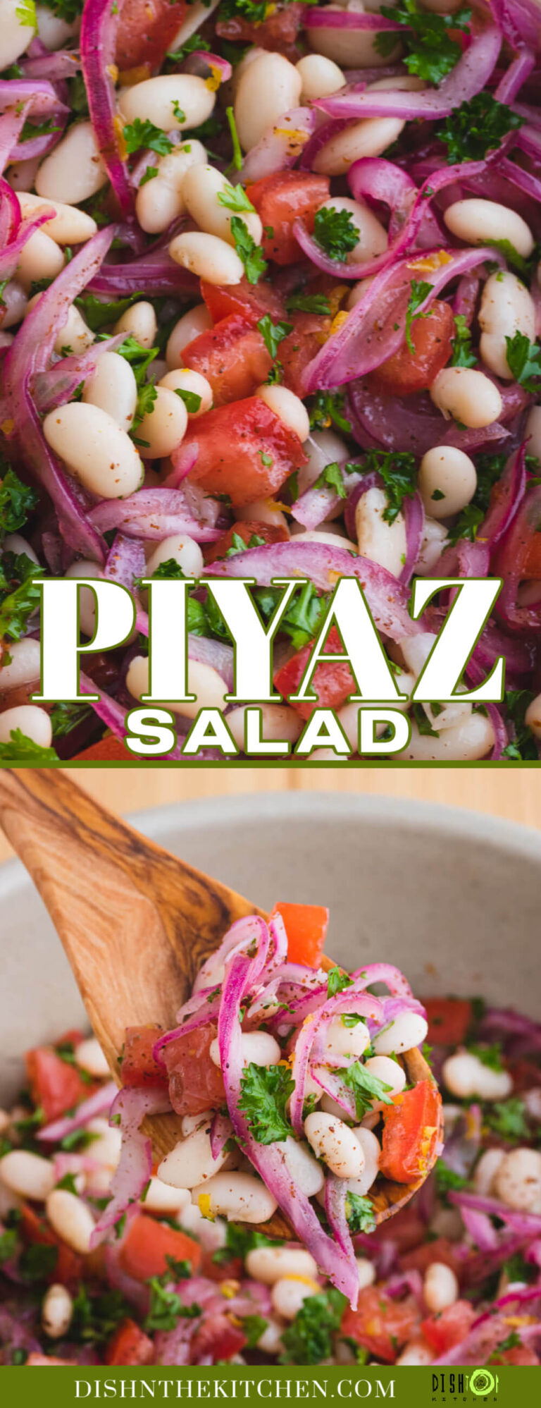 Turkish White Bean Salad (Fasulye Piyaz) - Dish 'n' the Kitchen