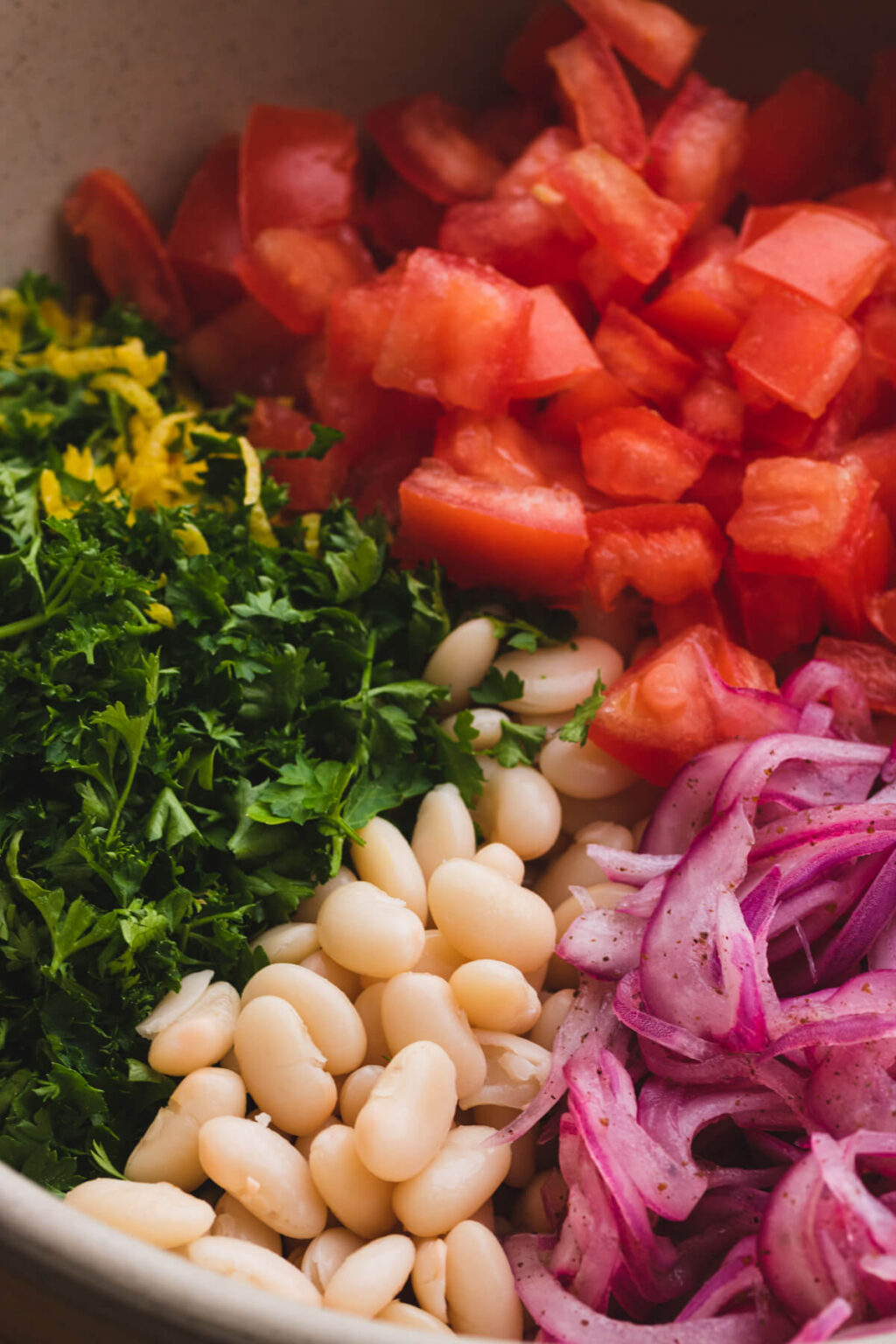 Turkish White Bean Salad (Fasulye Piyaz) - Dish 'n' the Kitchen