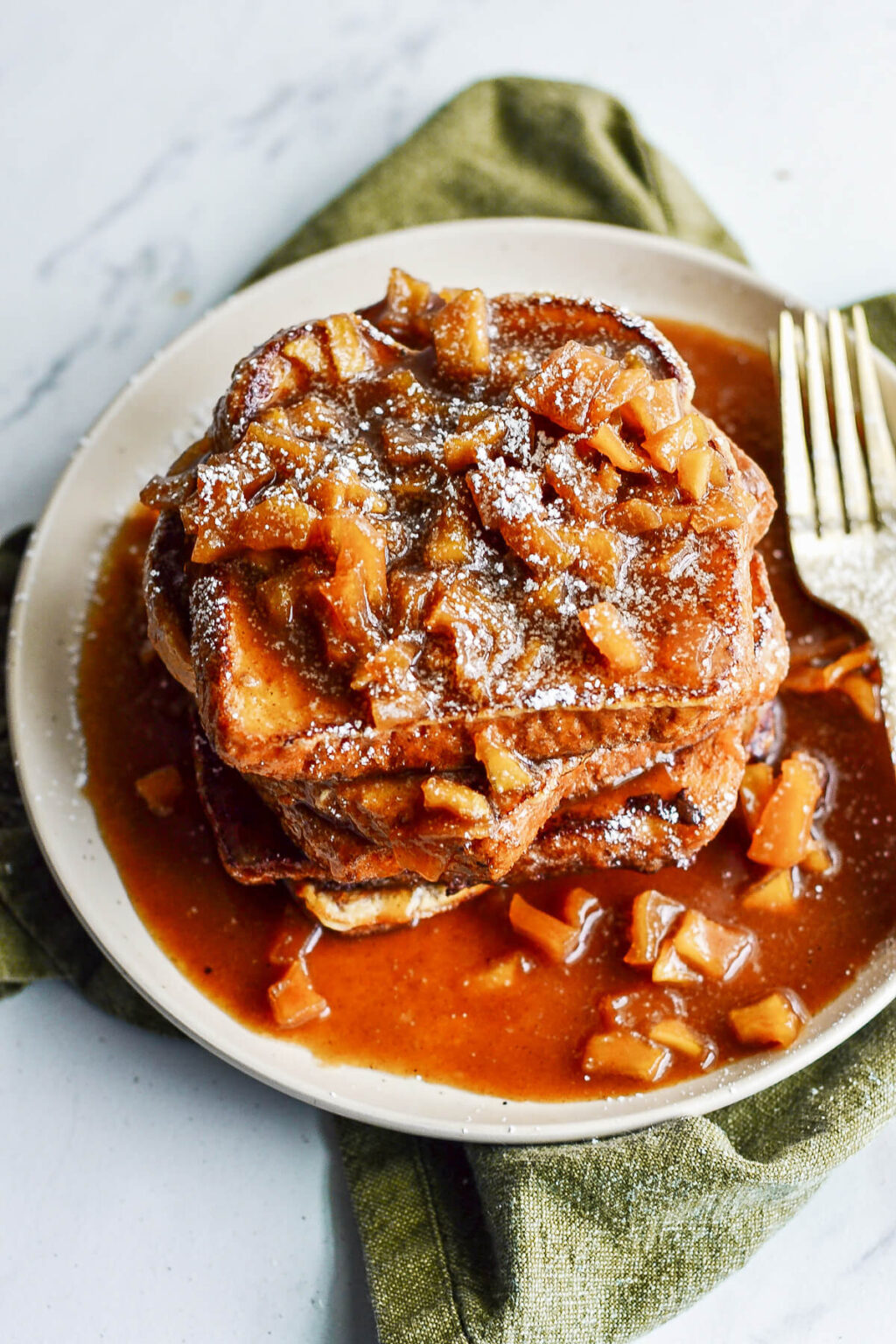 Caramel Apple French Toast - Dish 'n' the Kitchen
