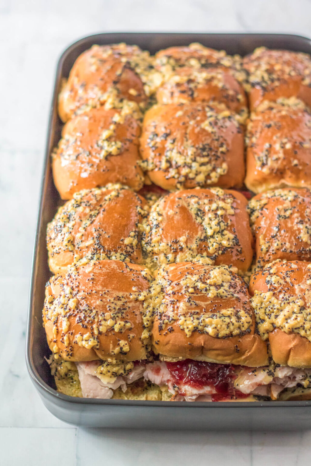 Baked Hawaiian Roll Turkey Sliders - Dish 'n' the Kitchen