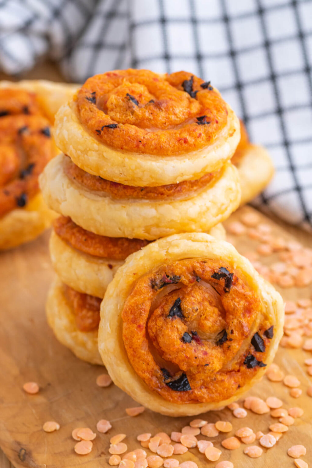 Spanish Lentil Puff Pastry Pinwheels - Dish 'n' the Kitchen