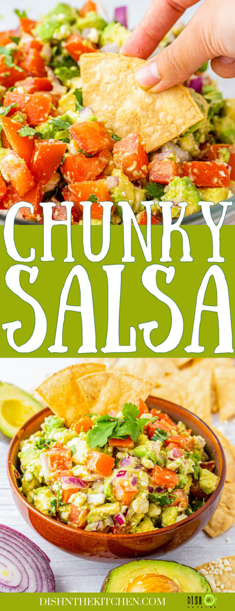 Chunky Avocado Salsa with Cotija Cheese - Dish 'n' the Kitchen