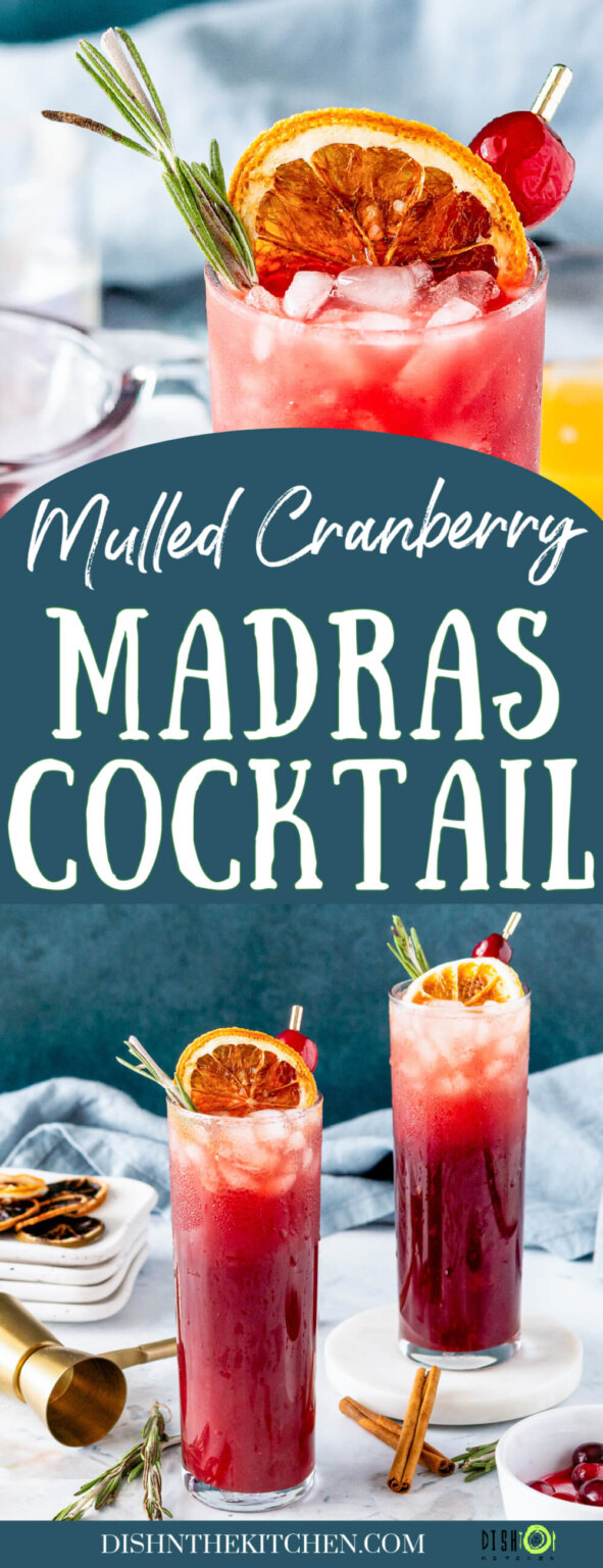 Mulled Cranberry Madras Cocktail - Dish 'n' the Kitchen