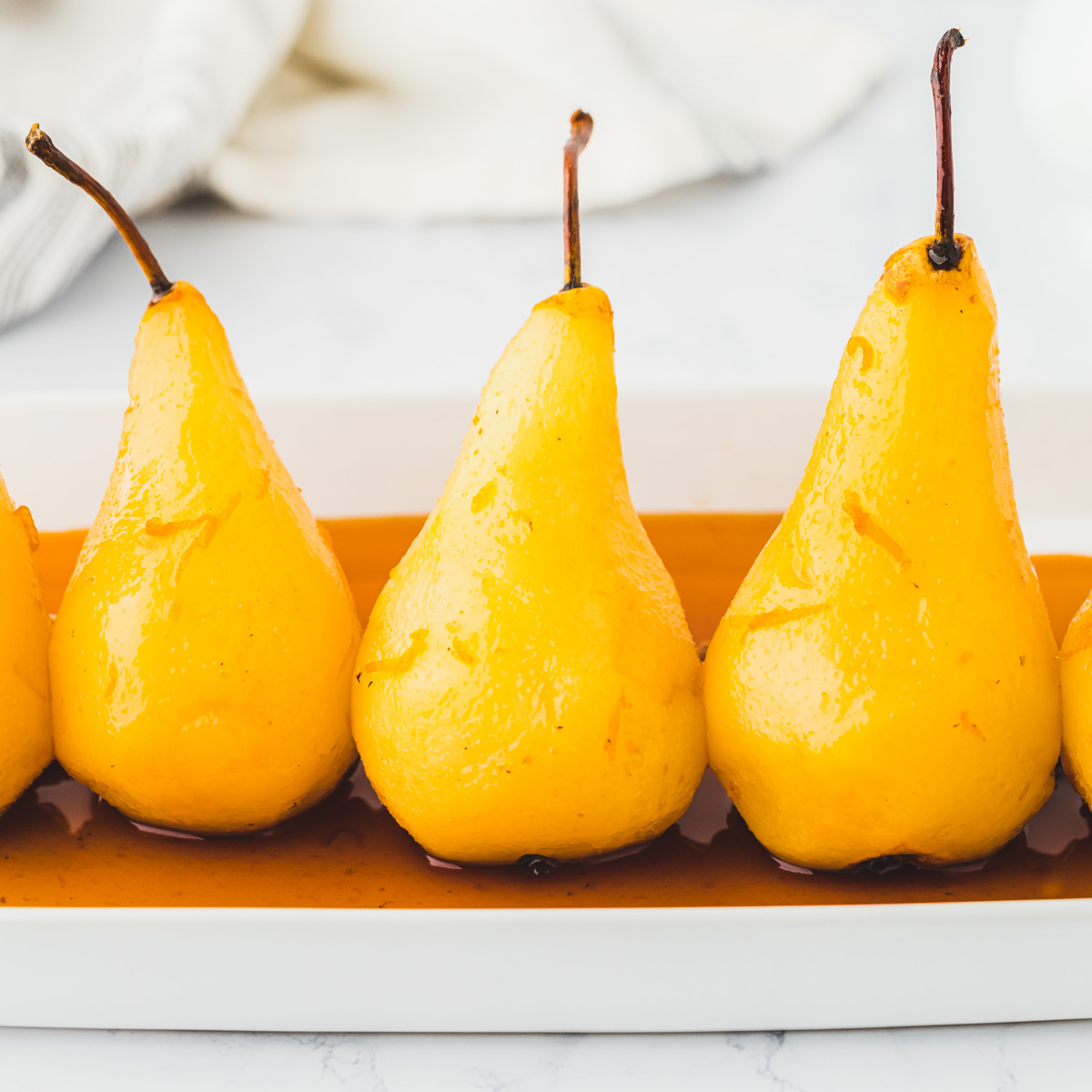 Cider Poached Pears - Dish 'n' the Kitchen