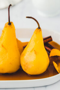 Cider Poached Pears - Dish 'n' the Kitchen