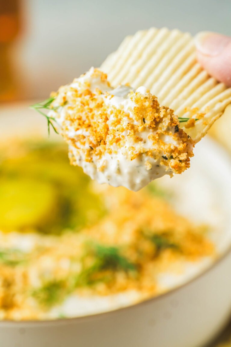 Fried Dill Pickle Dip - Dish 'n' the Kitchen