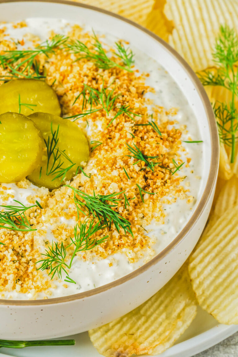 Fried Dill Pickle Dip - Dish 'n' the Kitchen