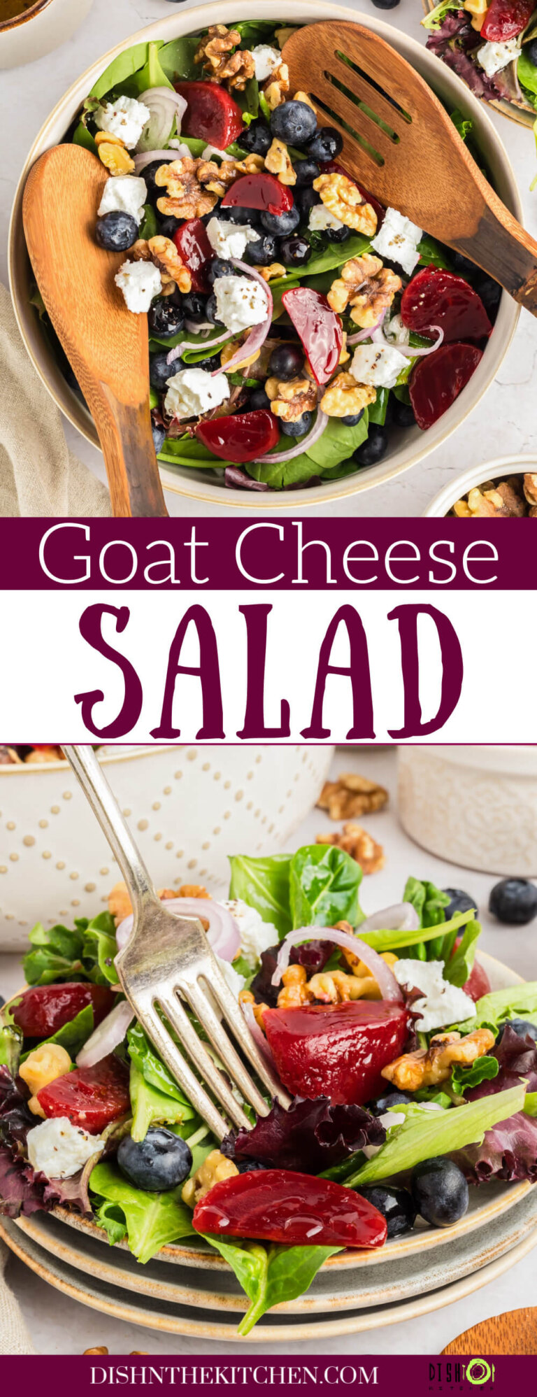 Gorgeous Goat Cheese Salad - Dish 'n' the Kitchen