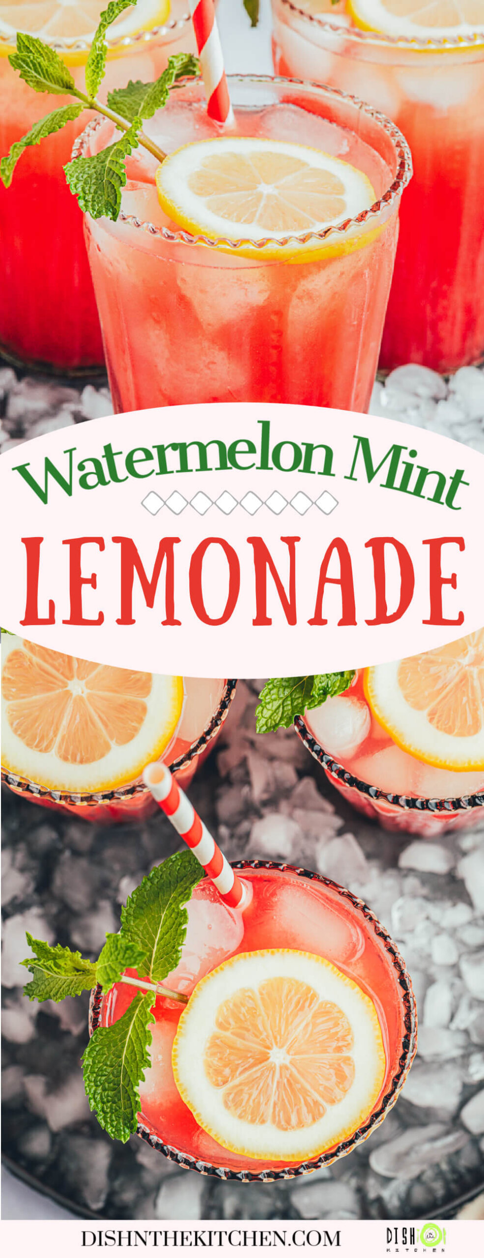 Watermelon Mint Lemonade - Dish 'n' the Kitchen