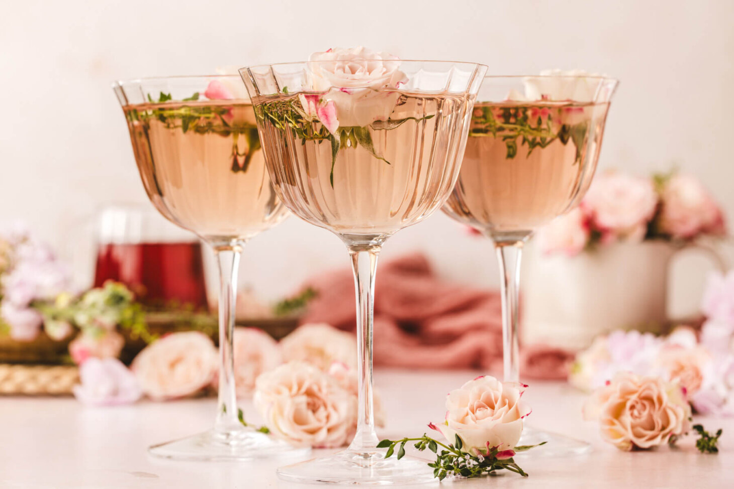Romantic Gin Rose Cocktail - Dish 'n' the Kitchen