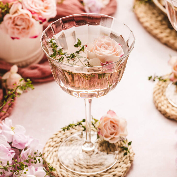 Romantic Gin Rose Cocktail - Dish 'n' the Kitchen