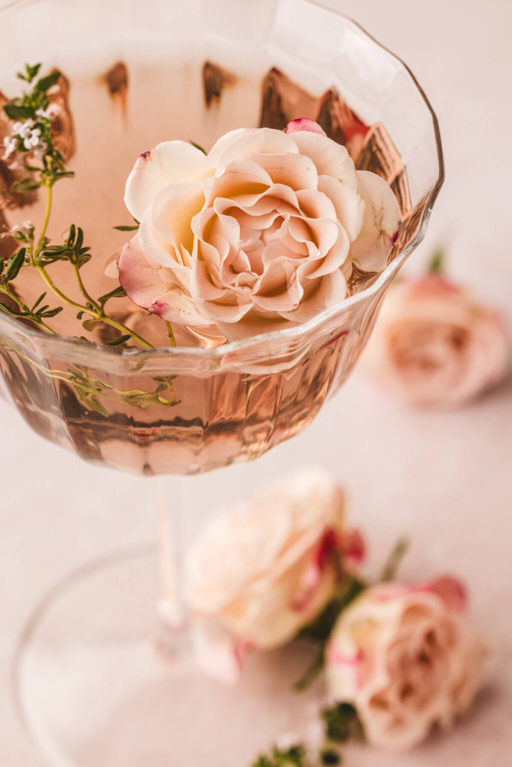 Romantic Gin Rose Cocktail - Dish 'n' the Kitchen