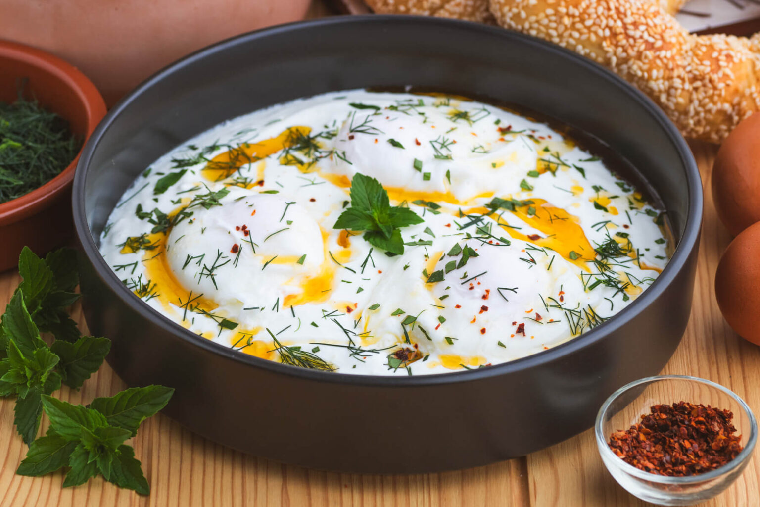 Turkish Eggs (Çilbir) - Dish 'n' the Kitchen