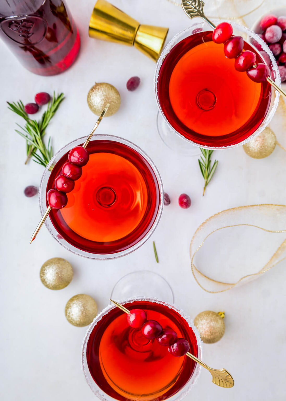 Merry Manhattan - Holiday Bourbon Cocktail - Dish 'n' the Kitchen