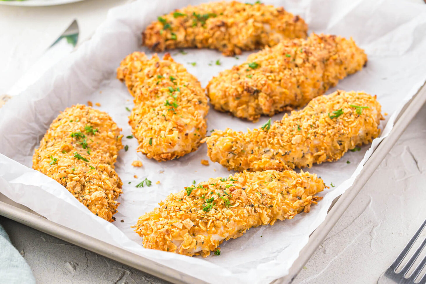 Cornflake Chicken Tenders - Dish 'n' the Kitchen