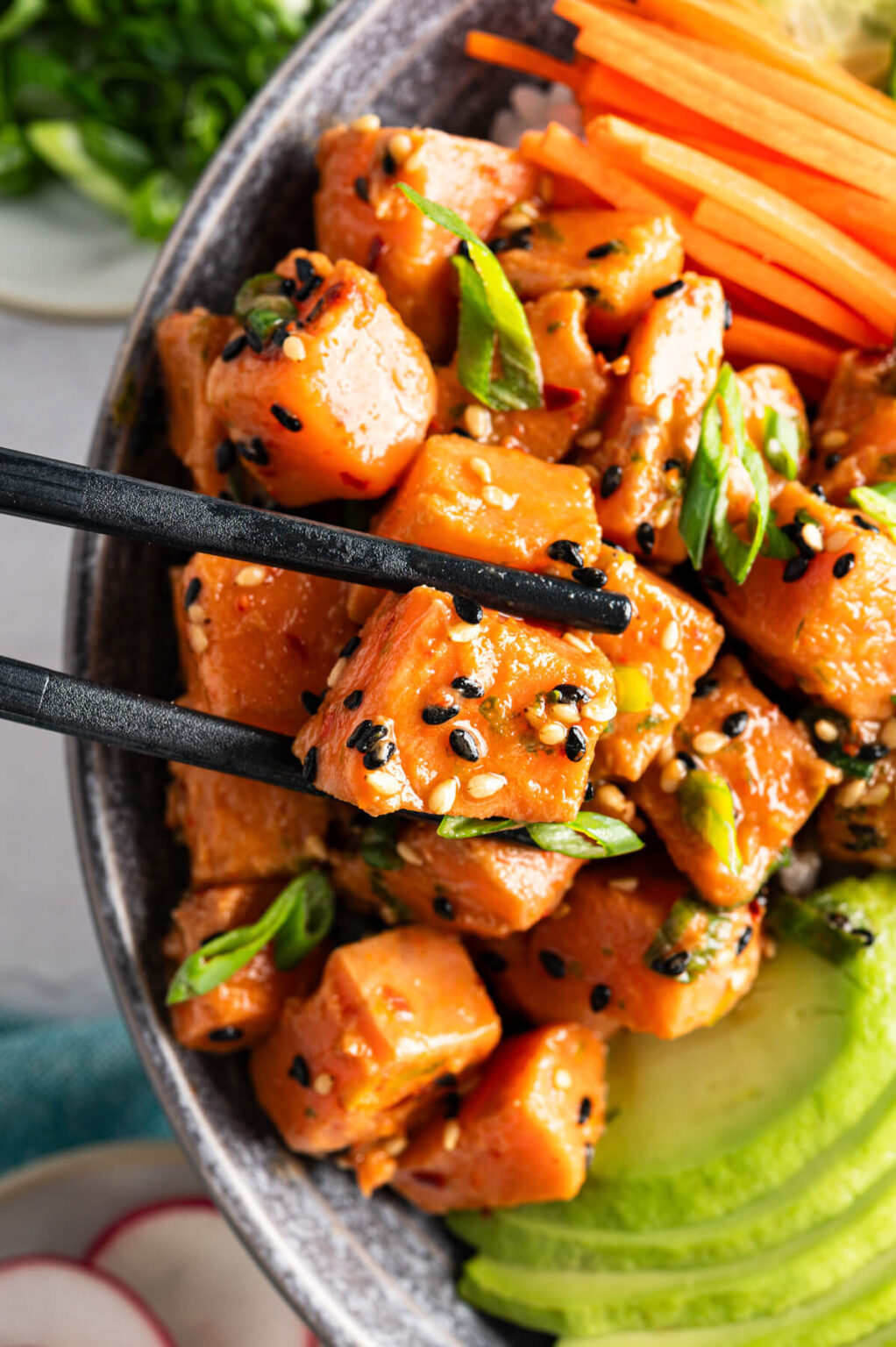 Salmon Poke Bowl Recipe - Dish 'n' the Kitchen