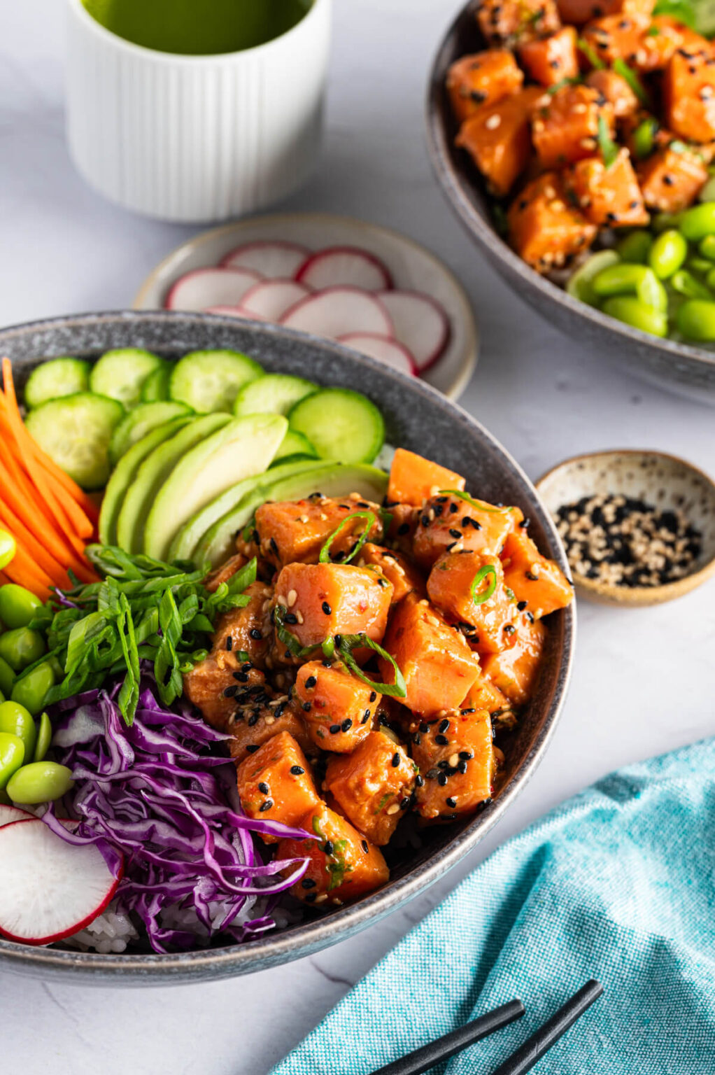 Salmon Poke Bowl Recipe - Dish 'n' the Kitchen