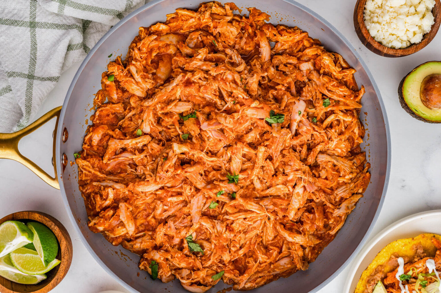 Chicken Tinga Tostadas - Dish 'n' the Kitchen