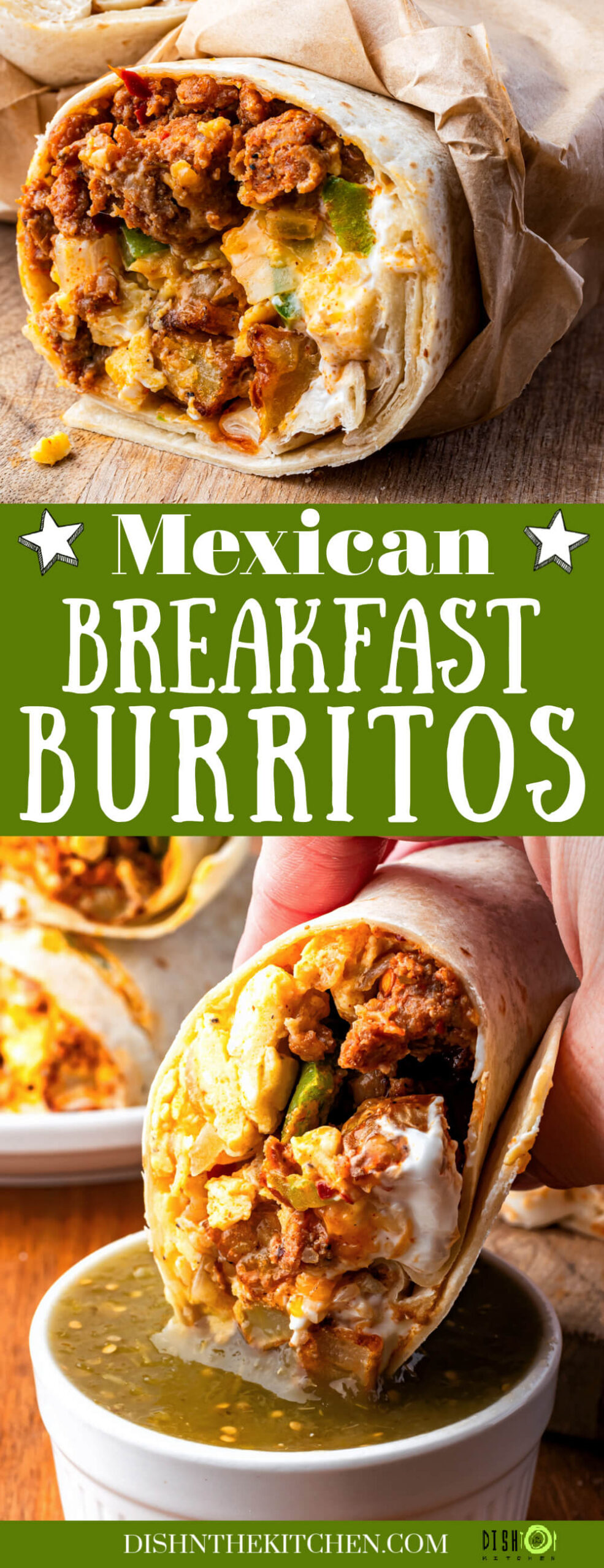Mexican Breakfast Burritos - Dish 'n' the Kitchen