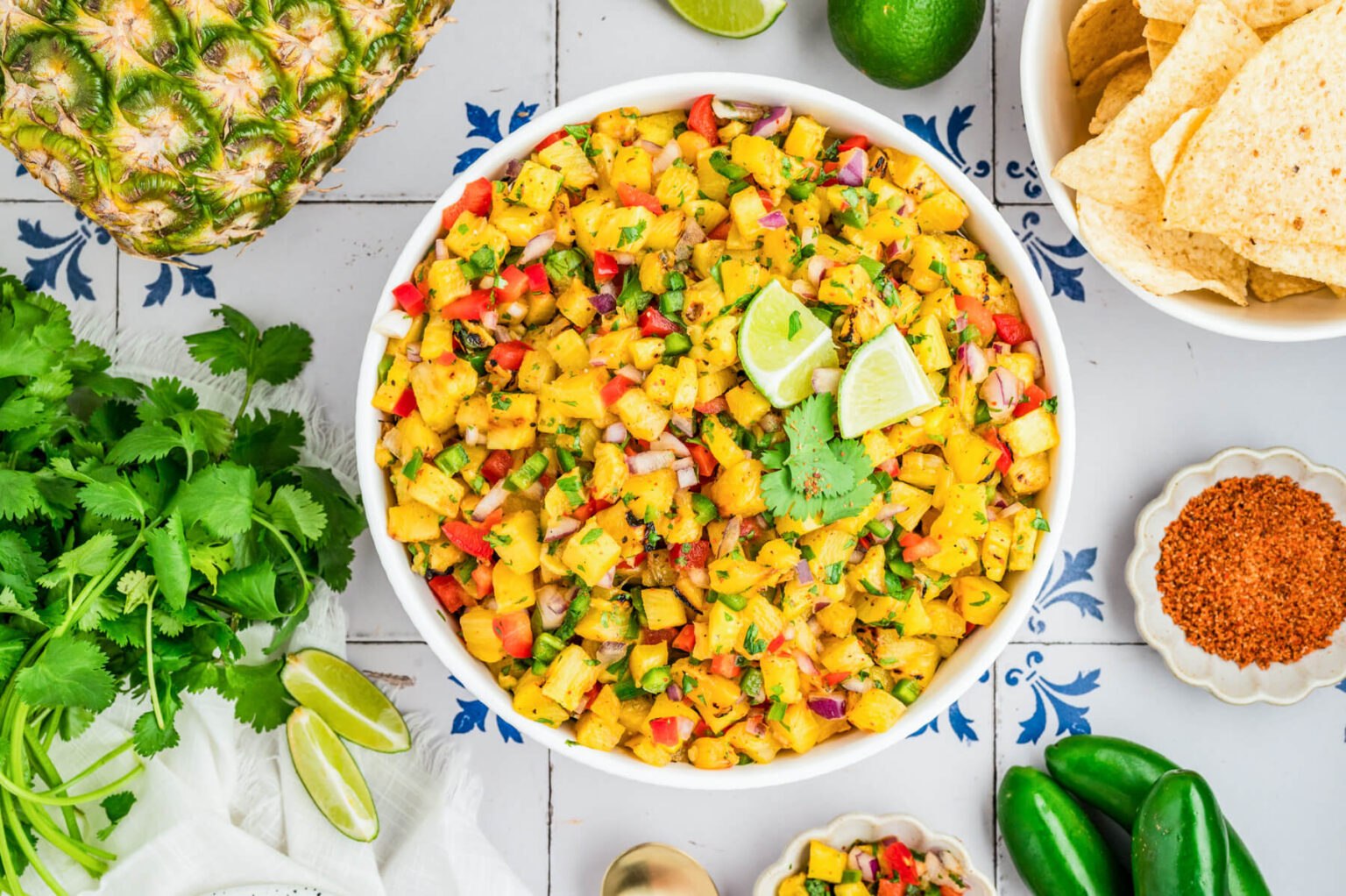 Smoky Grilled Pineapple Salsa - Dish 'n' the Kitchen