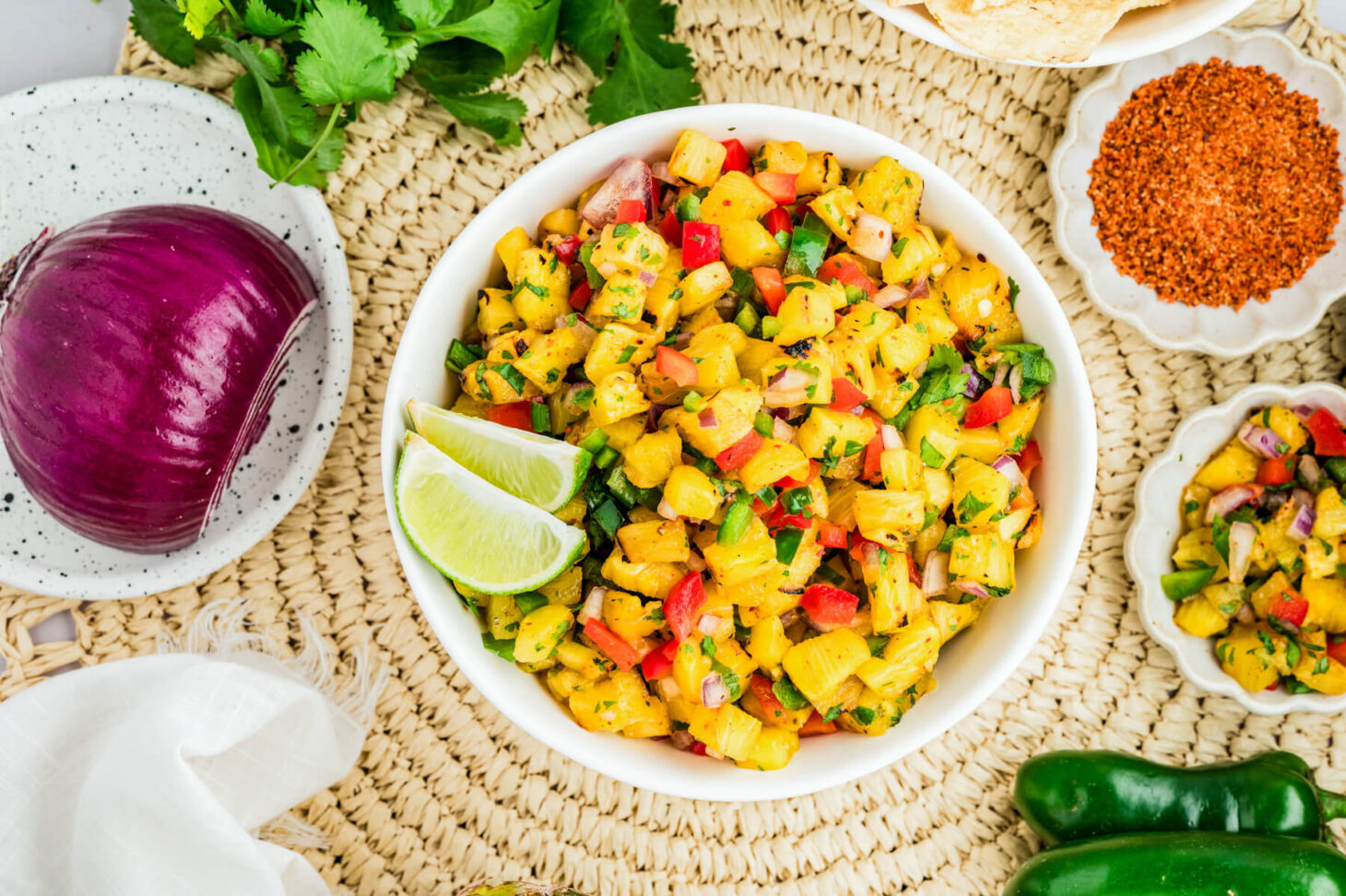 Smoky Grilled Pineapple Salsa - Dish 'n' the Kitchen