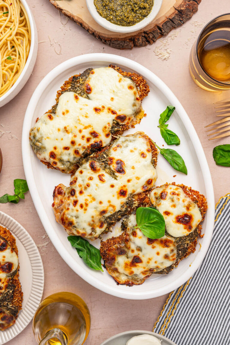 Pesto Chicken Parmesan - Dish 'n' the Kitchen