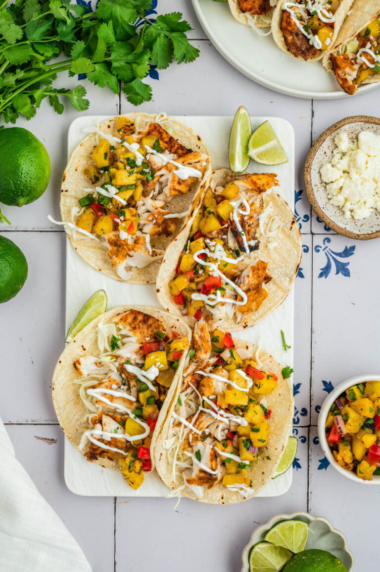 Grilled Fish Tacos - Dish 'n' the Kitchen