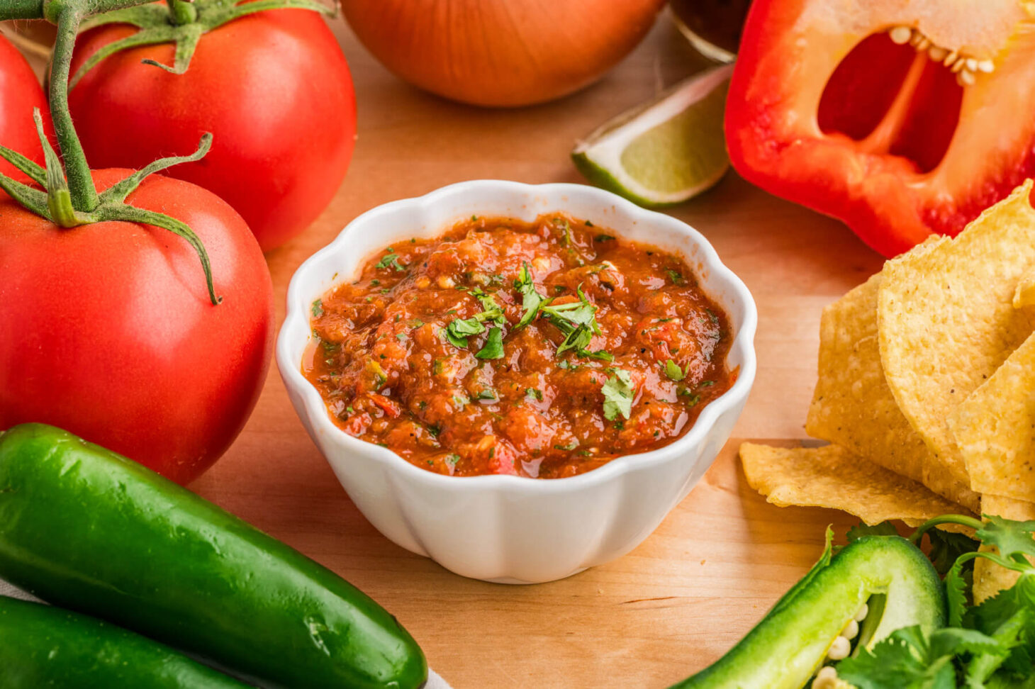 Fire Roasted Salsa (Salsa Tatemada) - Dish 'n' the Kitchen
