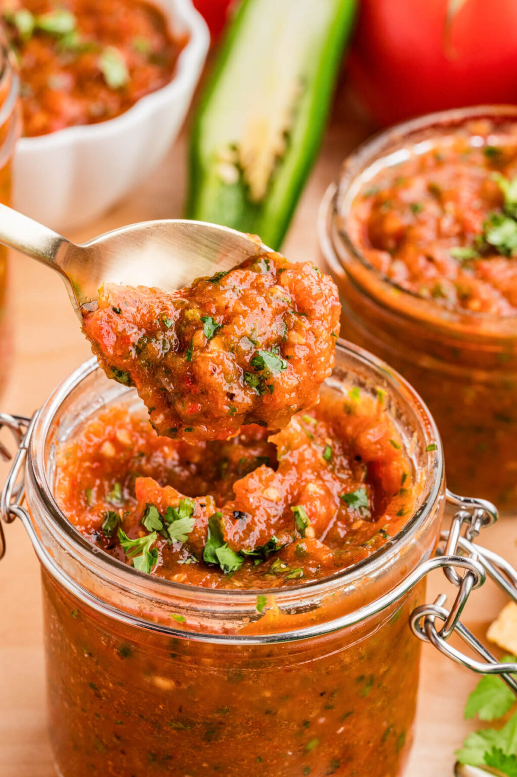 Fire Roasted Salsa (Salsa Tatemada) - Dish 'n' the Kitchen