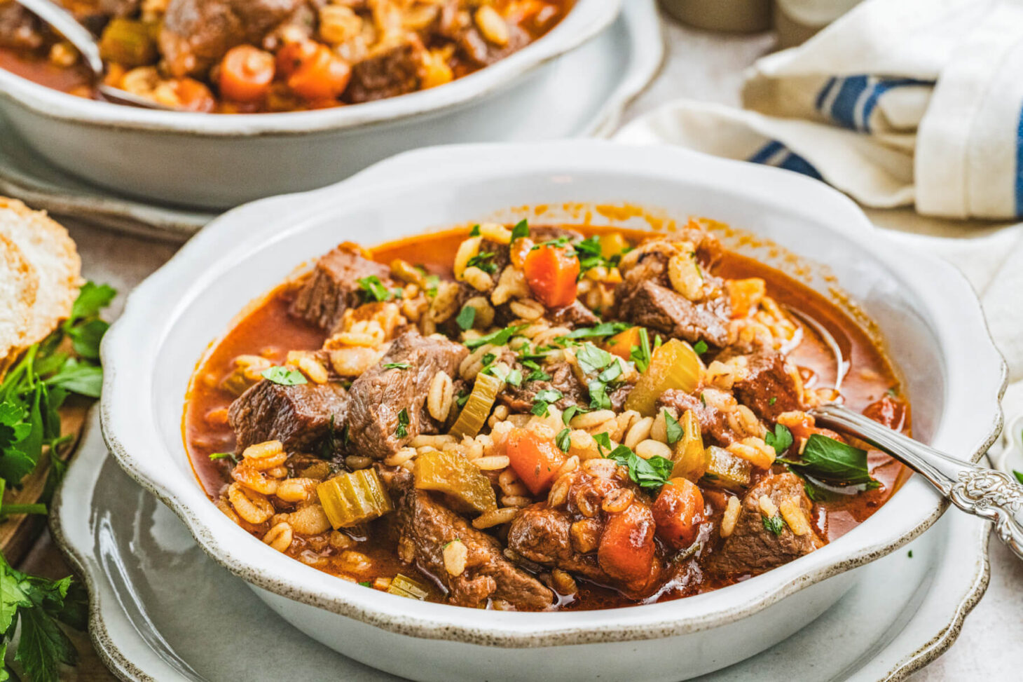 Beef Barley Stew - Dish 'n' the Kitchen