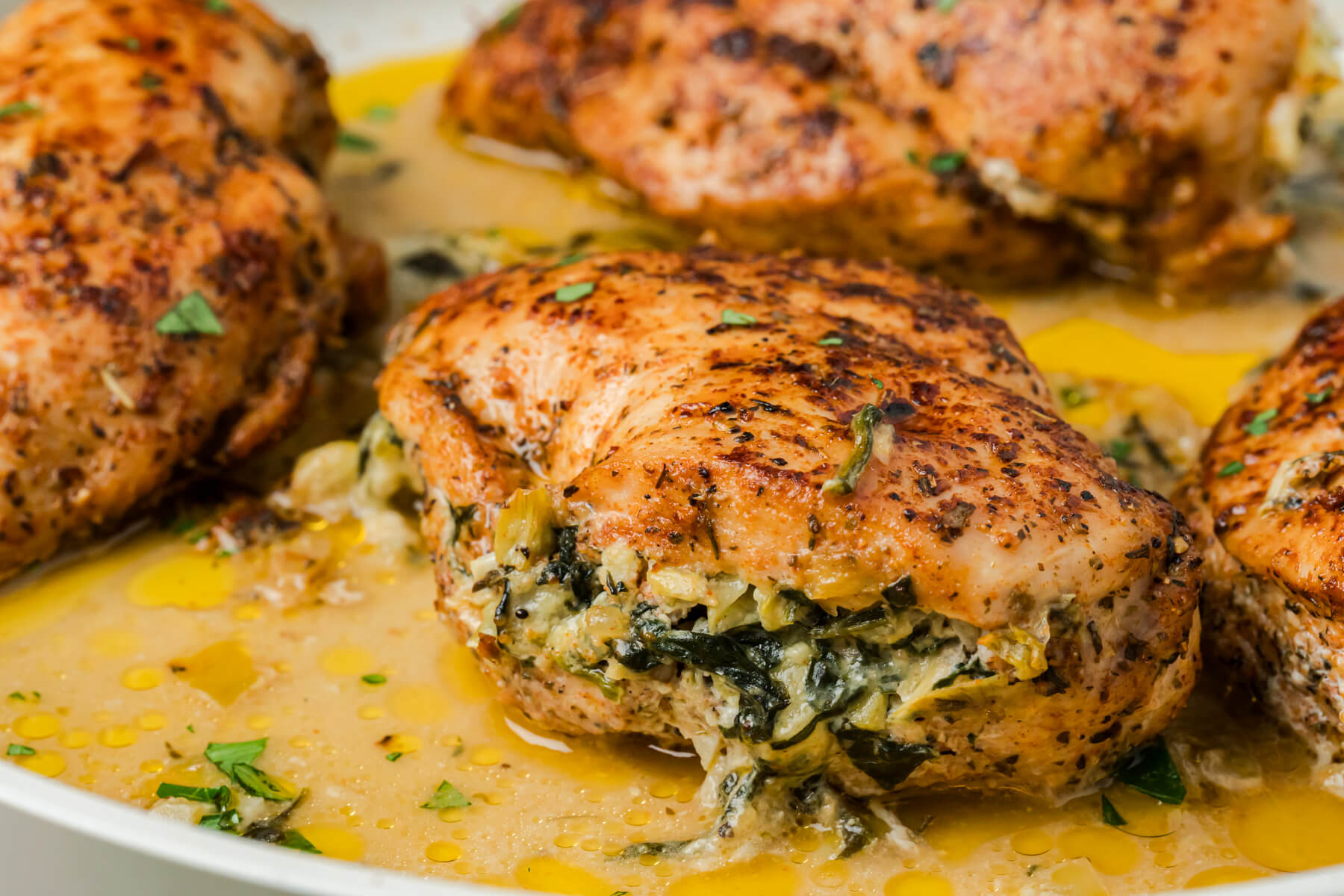 Spinach Artichoke Stuffed Chicken - Dish 'n' the Kitchen